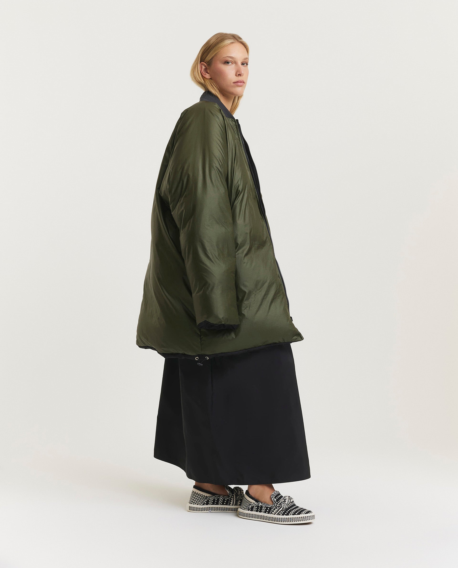 Reversible bomber - Groen – Pauw
