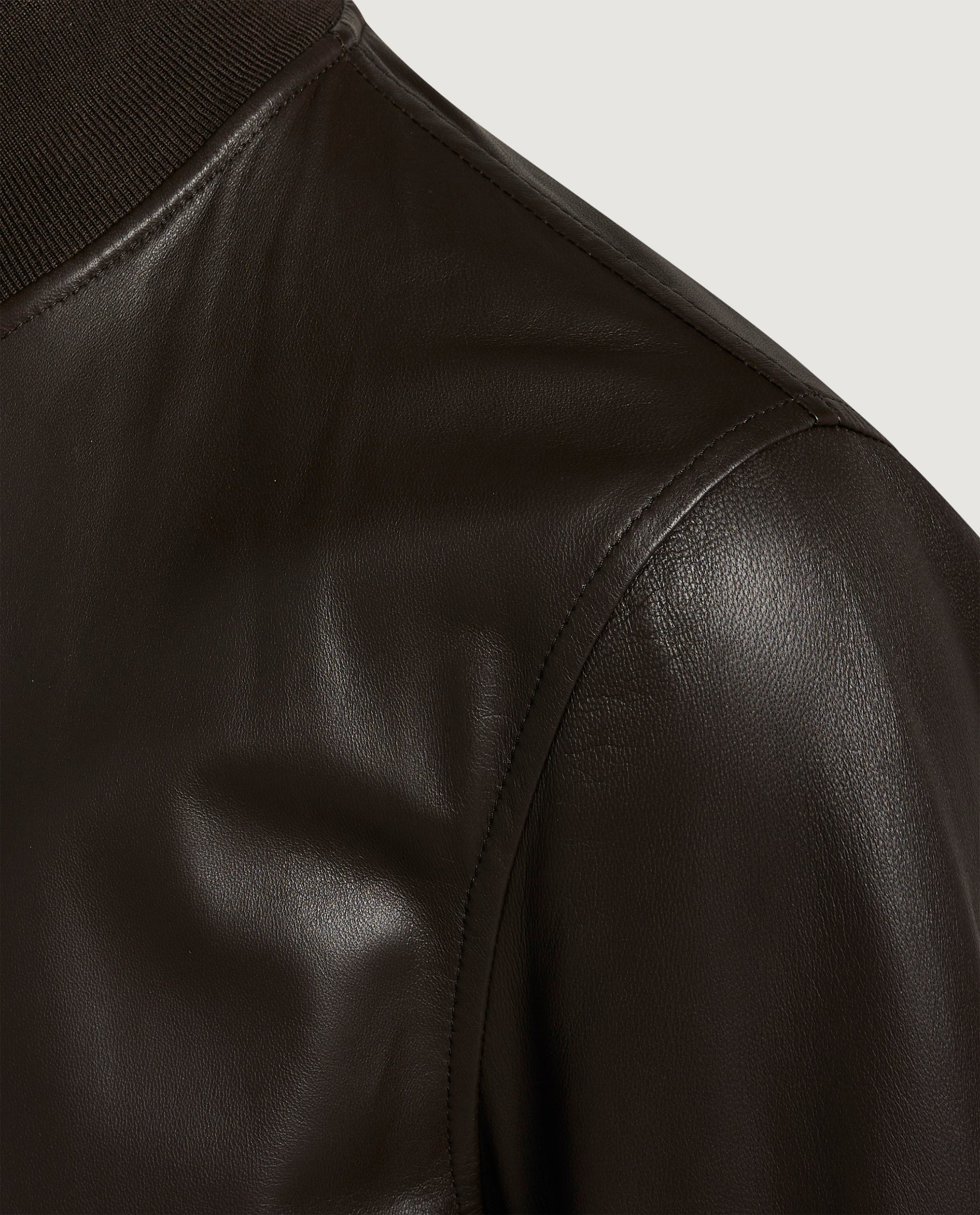 Leren Bomberjack – Pauw