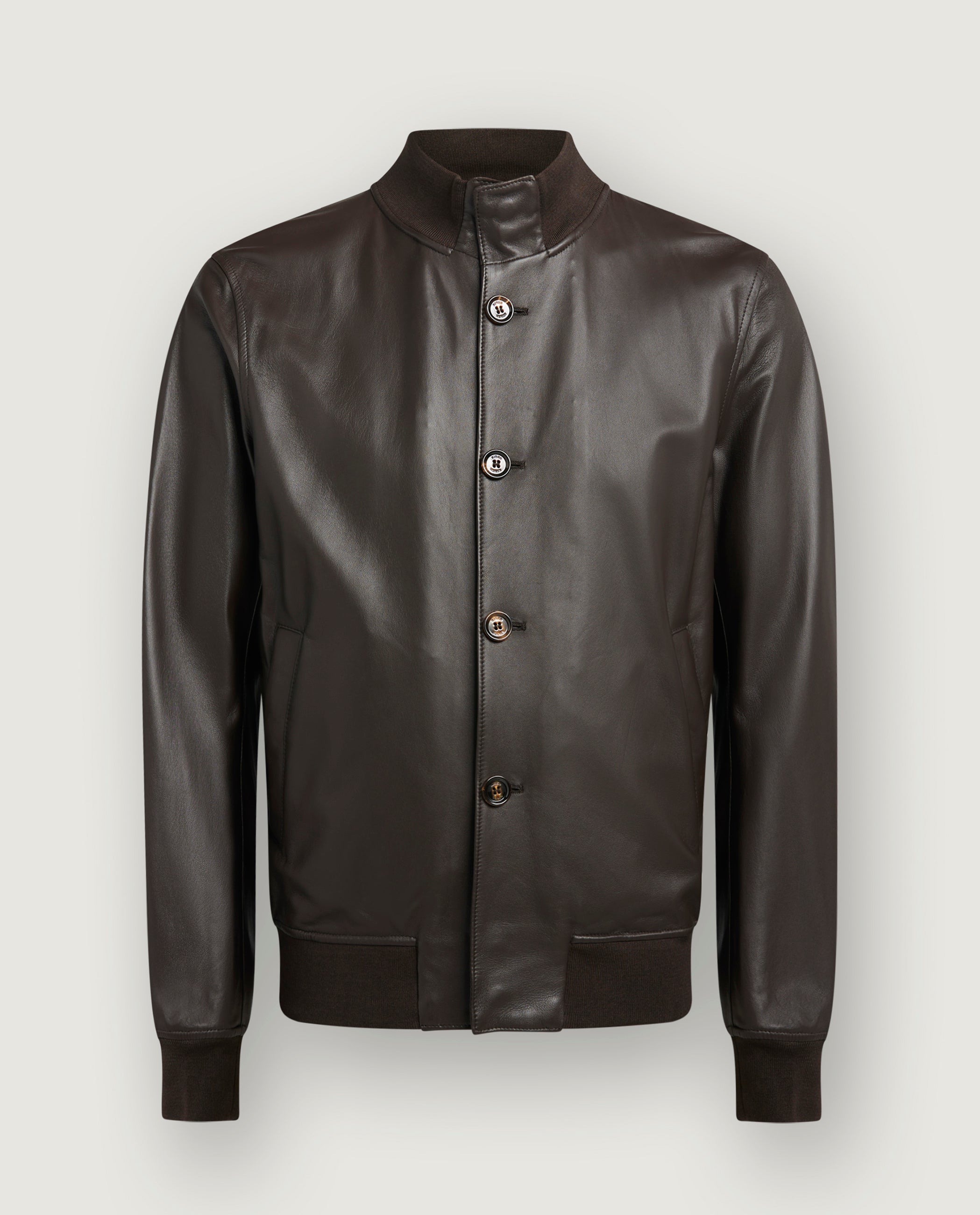 Leren Bomberjack – Pauw