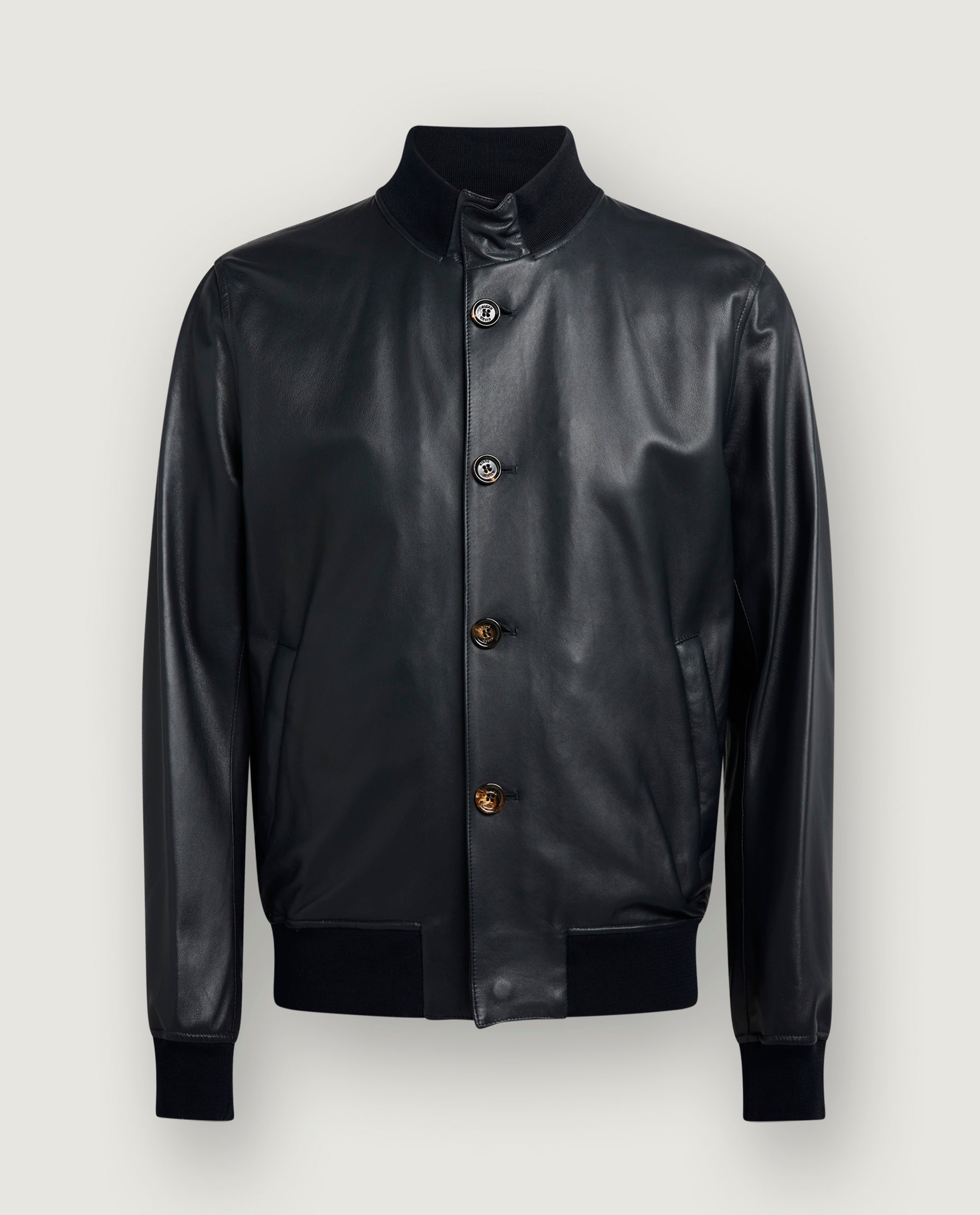 Leren Bomberjack – Pauw