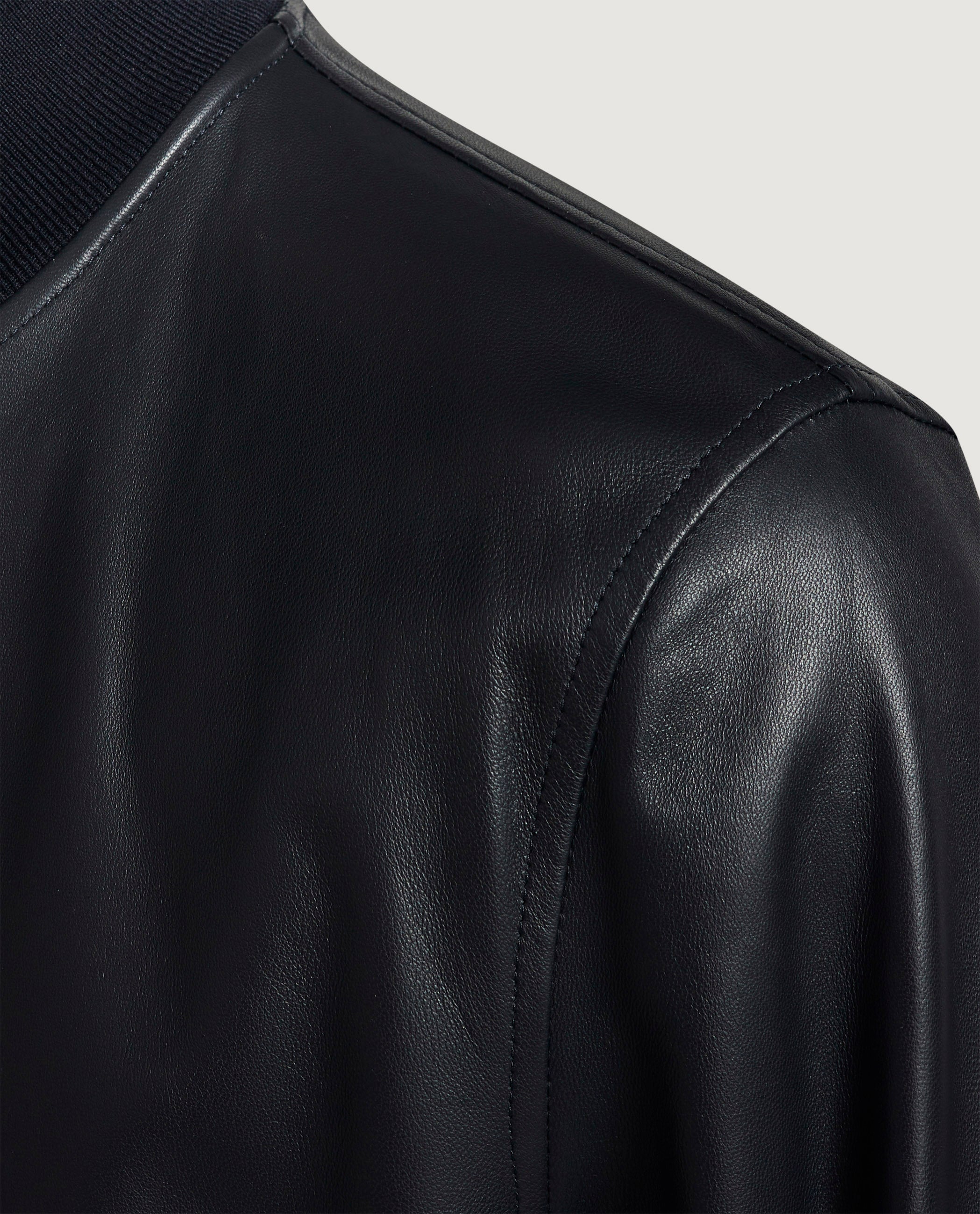 Leren Bomberjack – Pauw