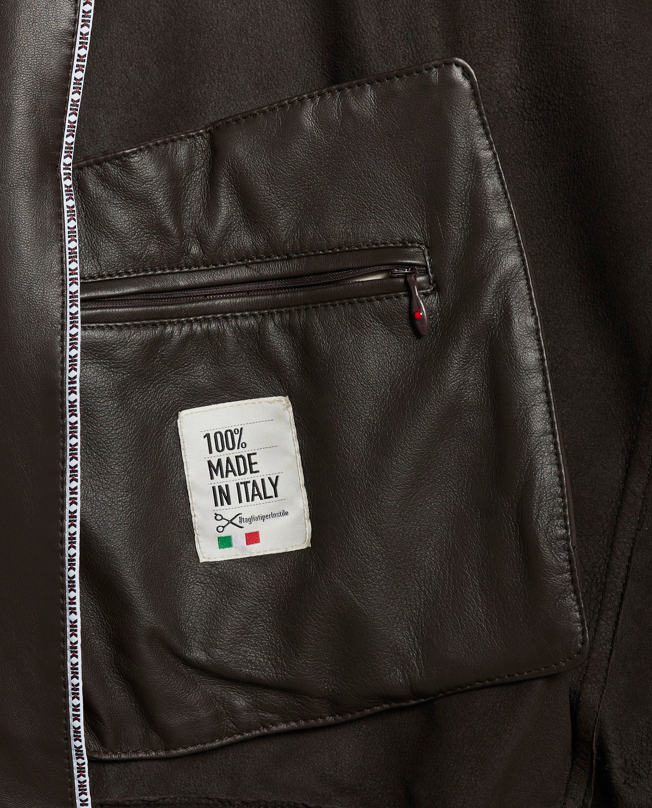 Leren Bomberjack – Pauw