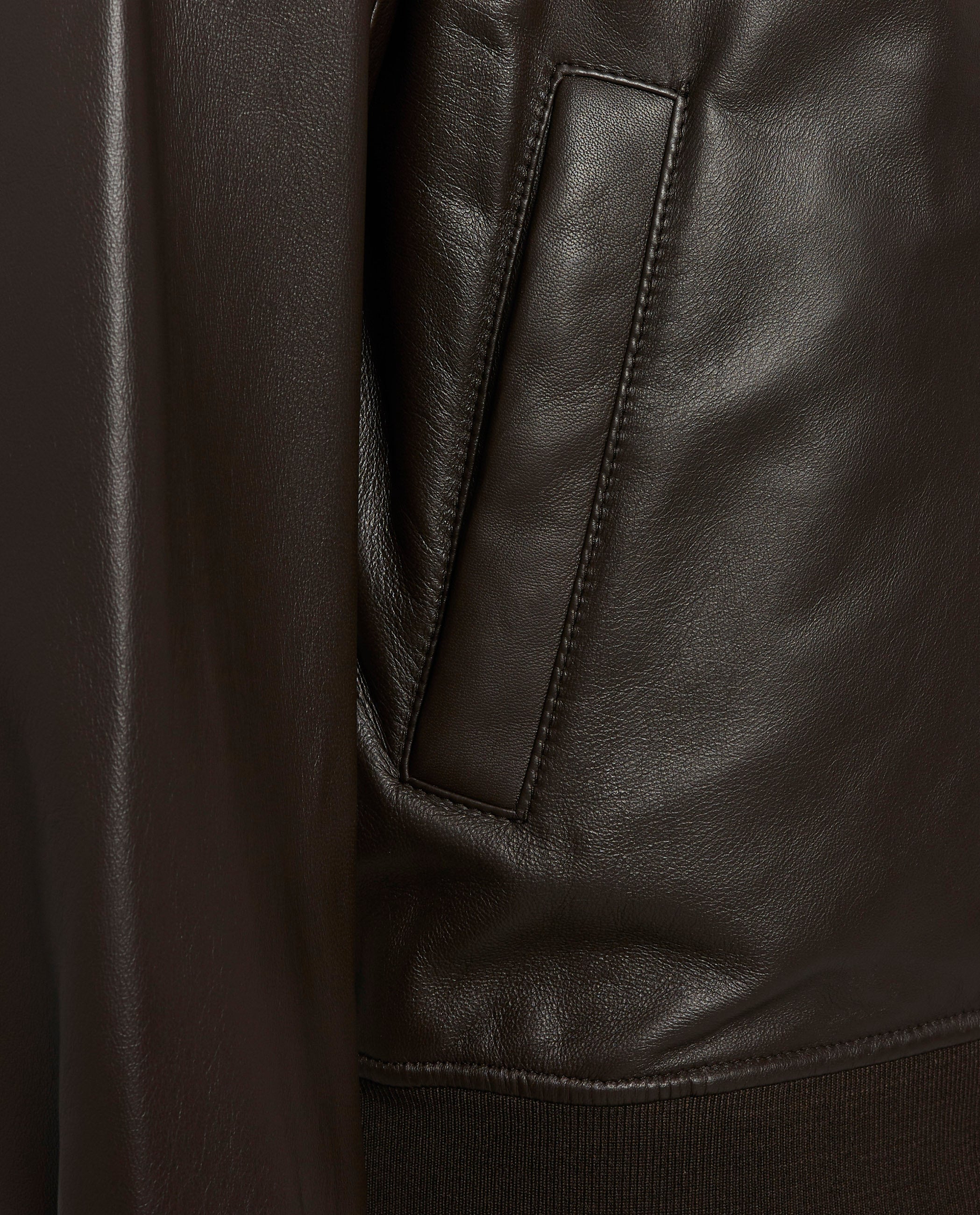 Leren Bomberjack – Pauw