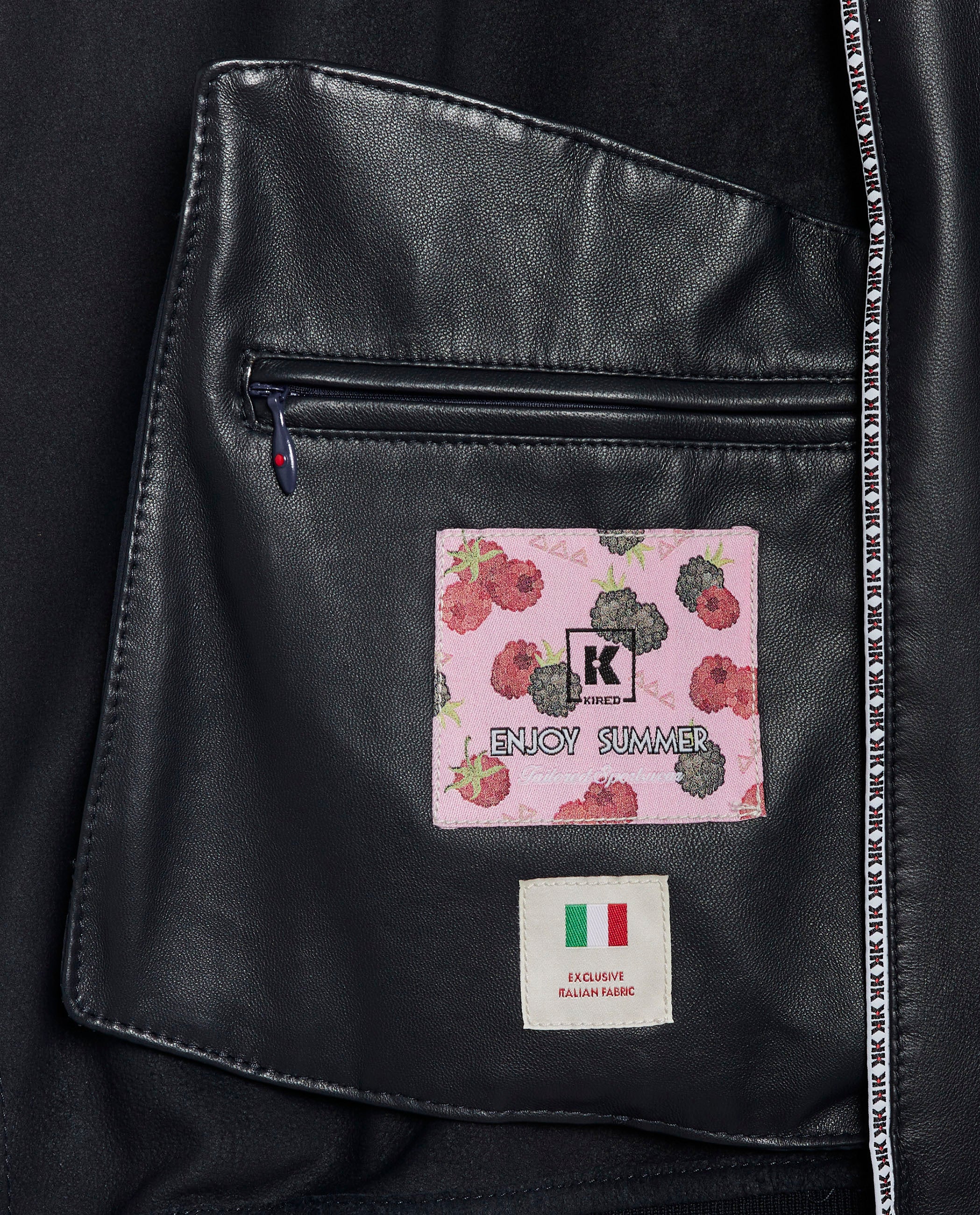 Leren Bomberjack – Pauw